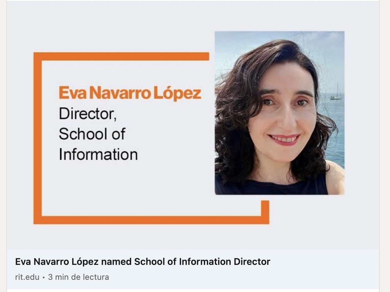 Eva Navarro, Directora de la Escuela de Información en el prestigioso ...